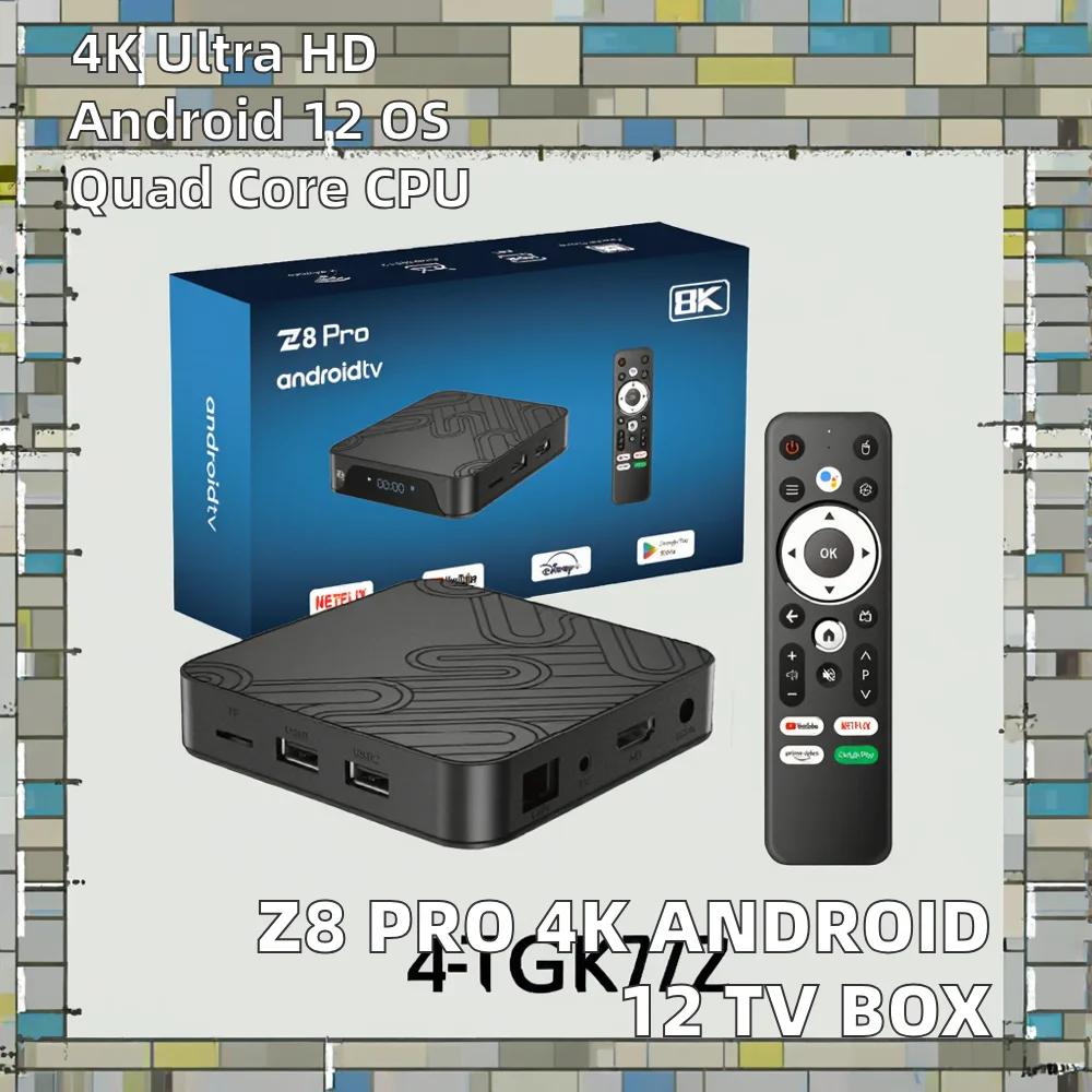 Z8 Pro Allwinner H618 TV Box 4K Media Player Android 12 ATV Quad Core ...