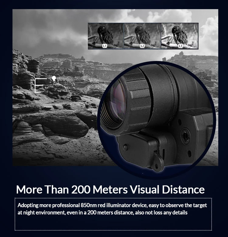 Professional PVS 14 Night Vision Scope Monocular - Portable, Shockproof ...