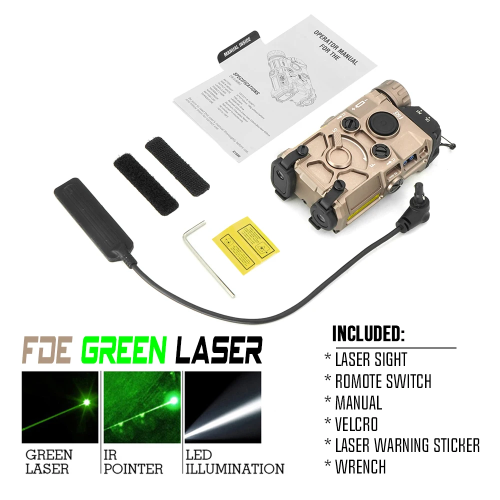 Tactical IR Laser Sight with Green Dot FDE Color Scopes & Accessories ...