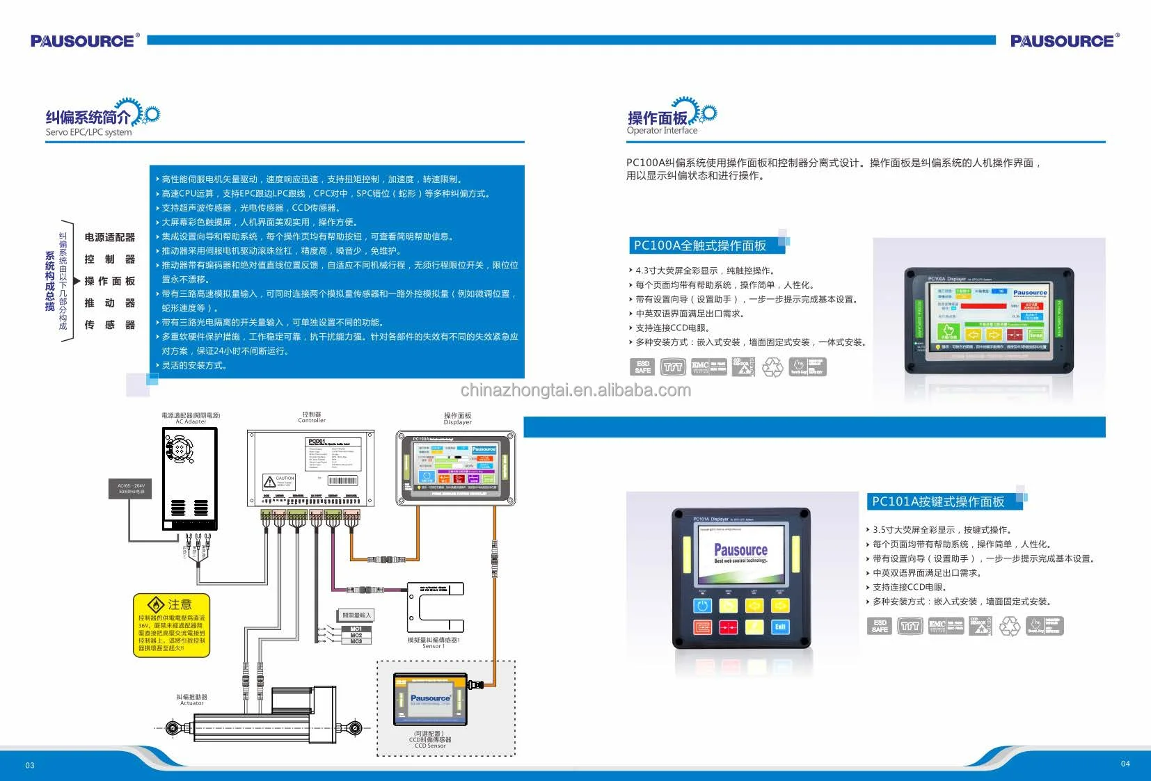 PAUSOURCE Edge Position Control System for Packaging Machines