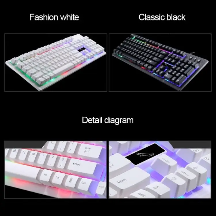 Oem G20 104 Keys Keyboard Led Rgb Backlight Durable Usb Wired ...