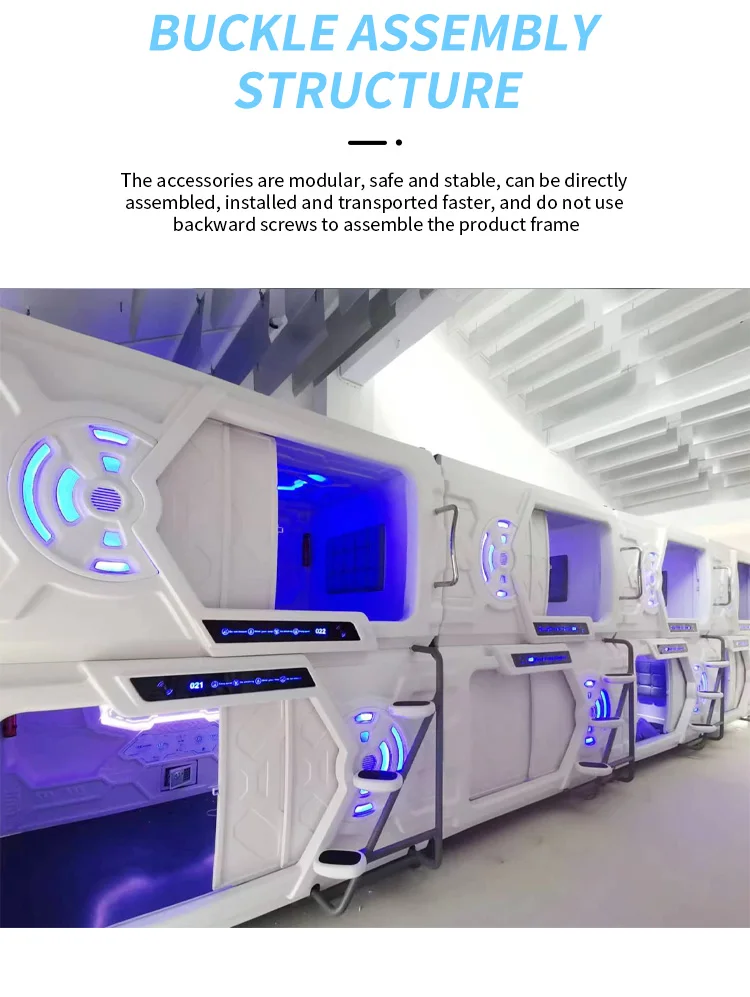 Modern Hotel Bed - Smart Capsule Pod for 3-5 Star Hotels