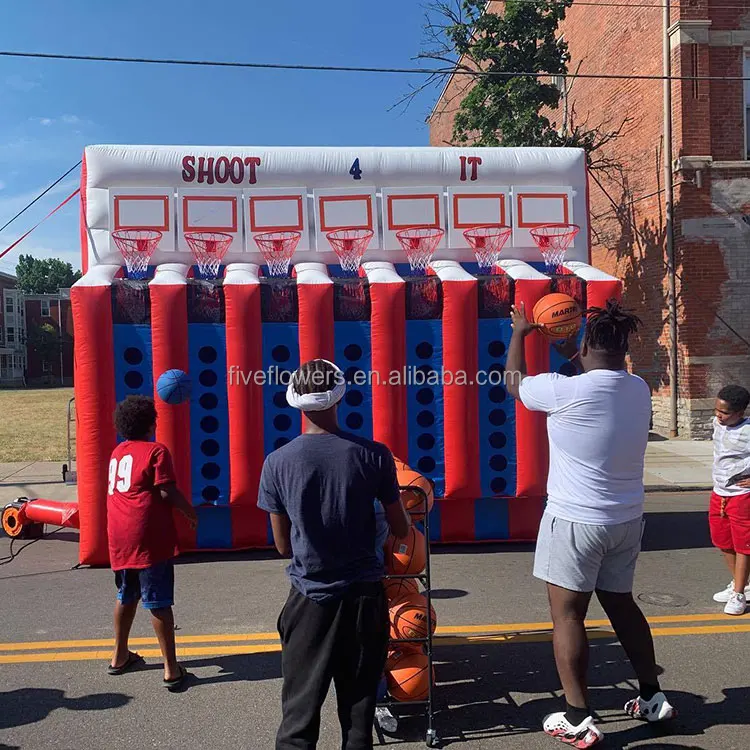 Party Rental Fun Inflatable Sport 4 Connect Four Basketball Arcade Game ...