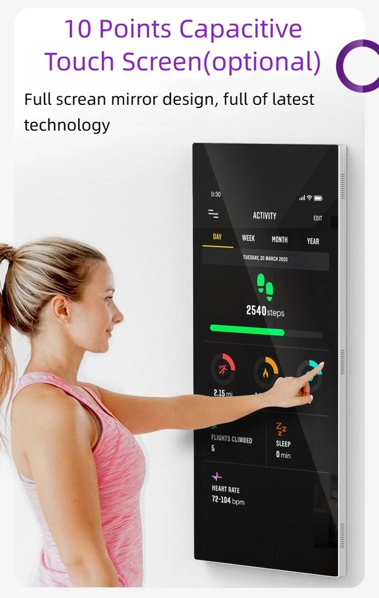 Multifunction 32inch Wall Mounted Lcd Smart Fitness Mirror Home Gym ...