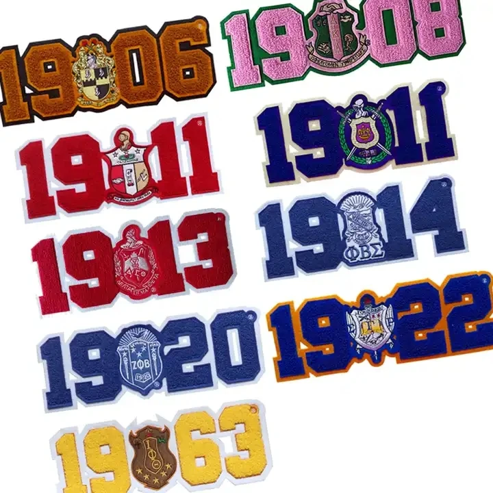 Wholesale All Groups Greek Letters Chenille Patches /greek Alphabet ...