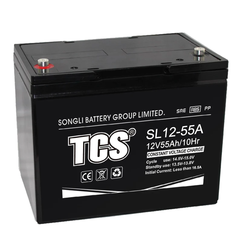 Tcs Sl12-55a 12v 55ah 12 볼트 젤 태양 광 가로등을 위한 태양열 딥 사이클 납산 배터리 - Buy 12v 55ah 깊은 사이클 배터리젤 태양 전지 12v ...