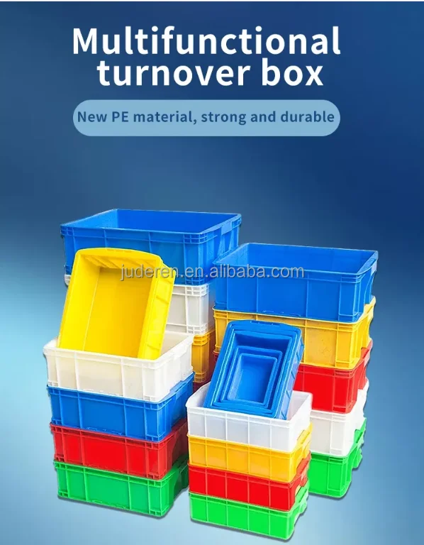 Factory High Quality 100% Pp Plastic Stackable Turnover Box Crate Bin ...