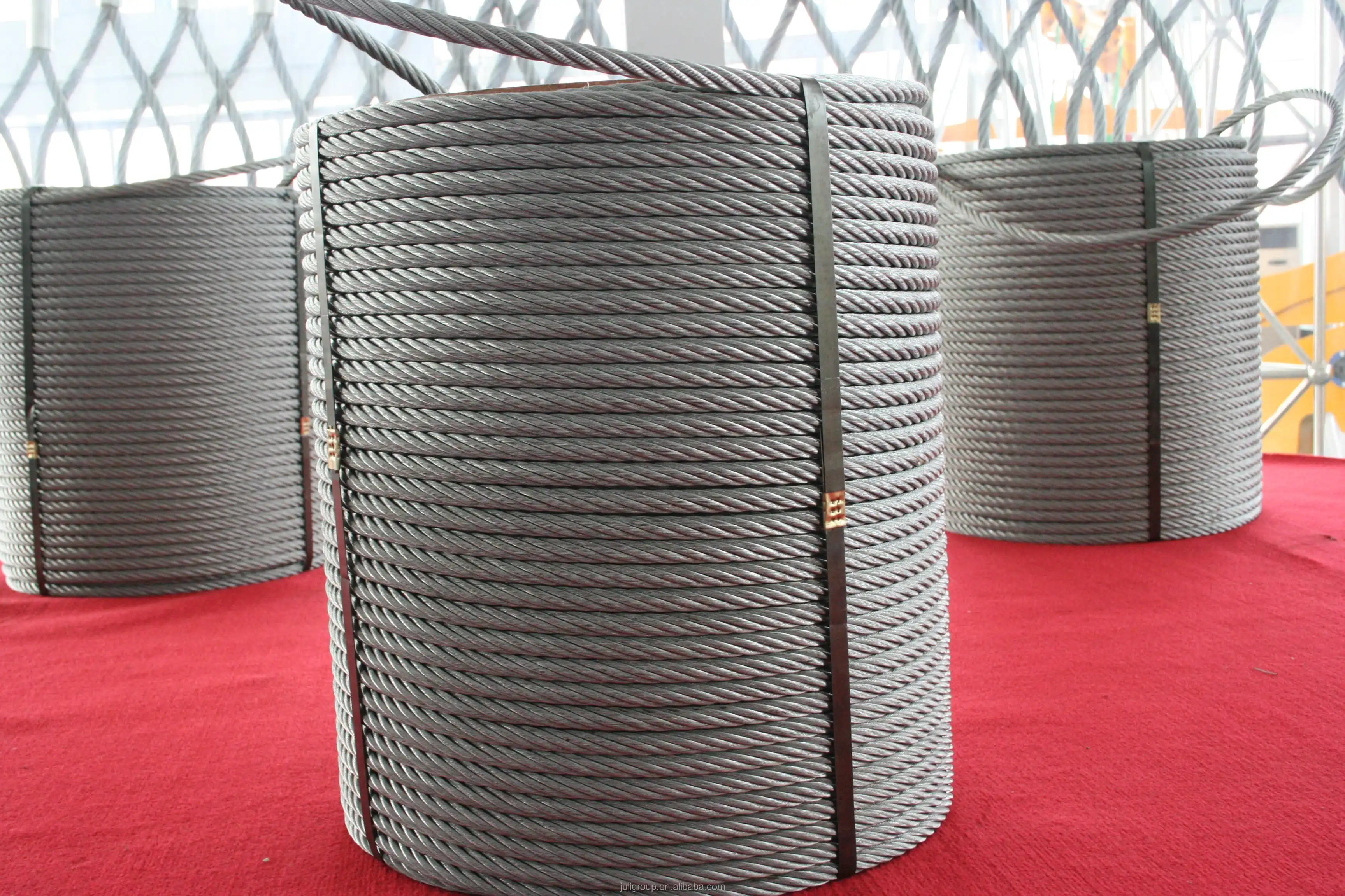 Juli Steel Cable Steel Wire Rope Galvanized Ungalv 6x19 6x36 6x37 6x41 6x55 8x26 8x36 35wx7 18x7 ...