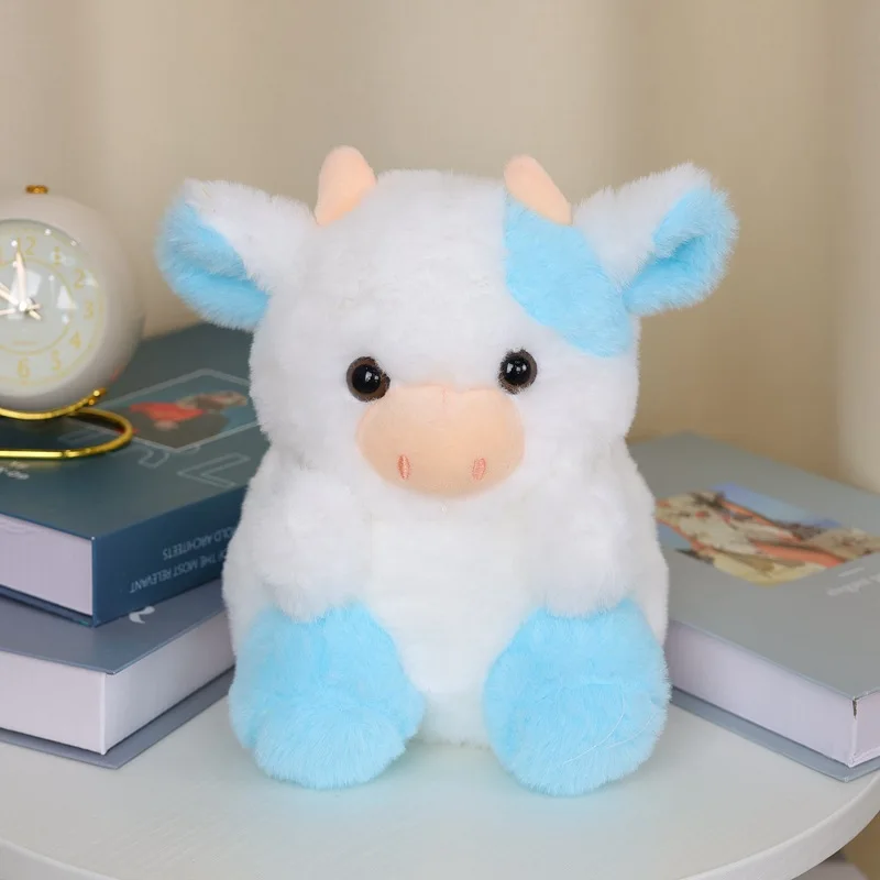 Pink Cow Plush Toy Cute Belle Strawberry Cow Plush Doll Colorful Animal ...