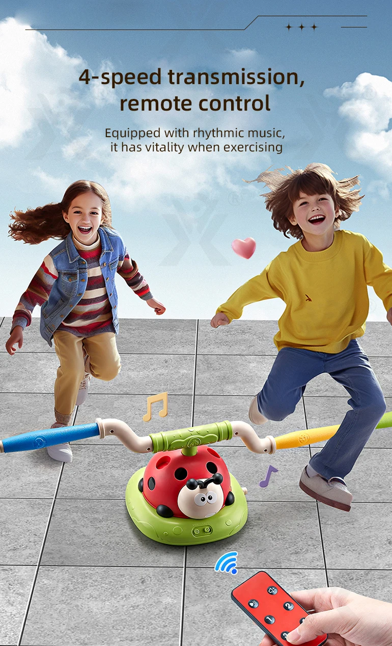 Chengji 3 in 1 RC Ladybug Exercise Machine - Kids Sports Toys