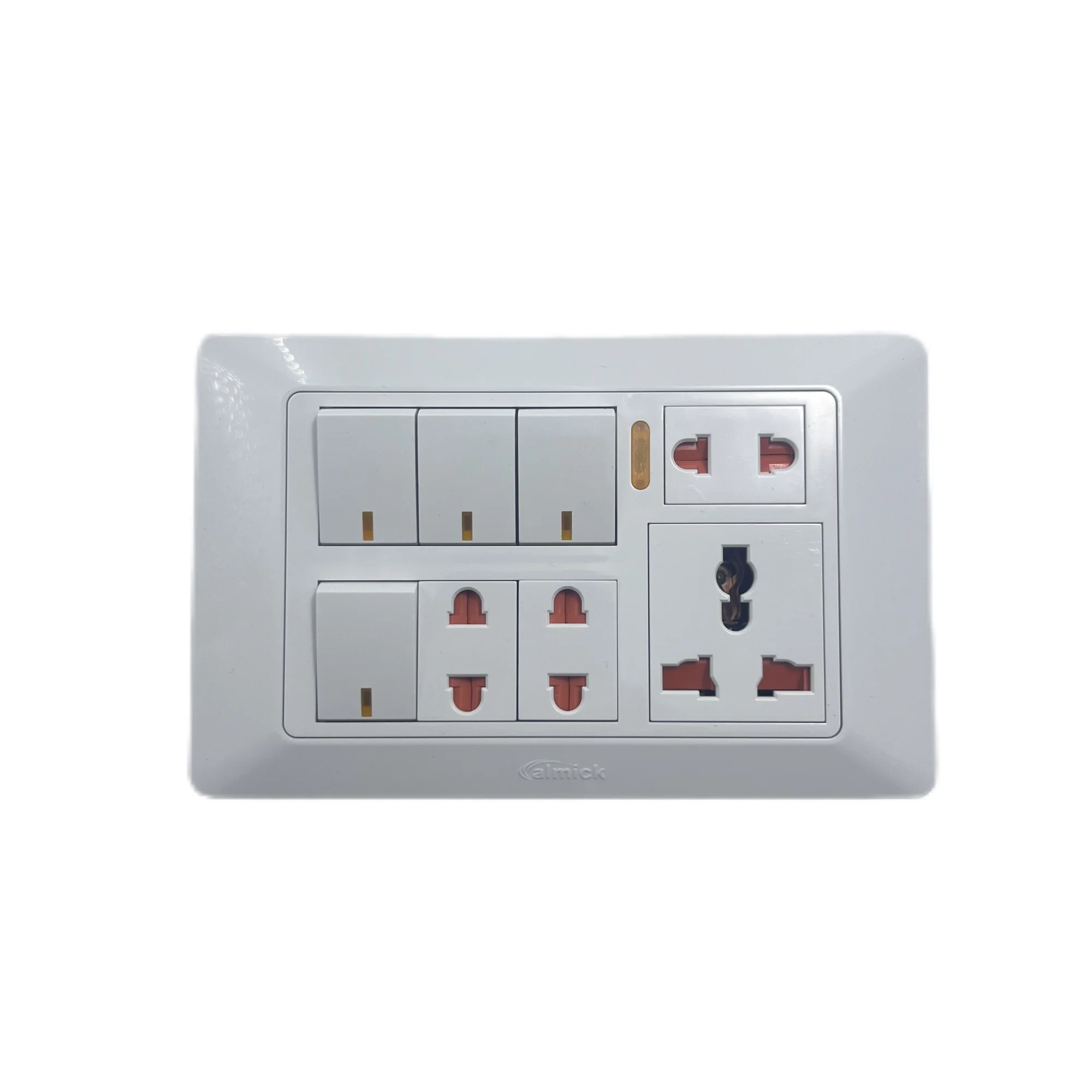 European Standard 16a 3-gang Wall Switch Socket With Integrated Light Control - Buy Winbome ...