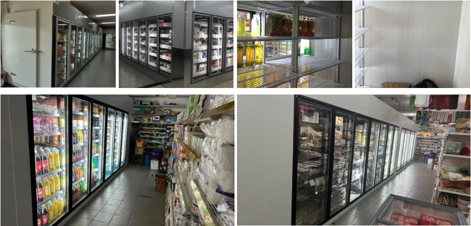 Supermarket Commercial Display Cold Room Walk In Cooler Freezer With ...