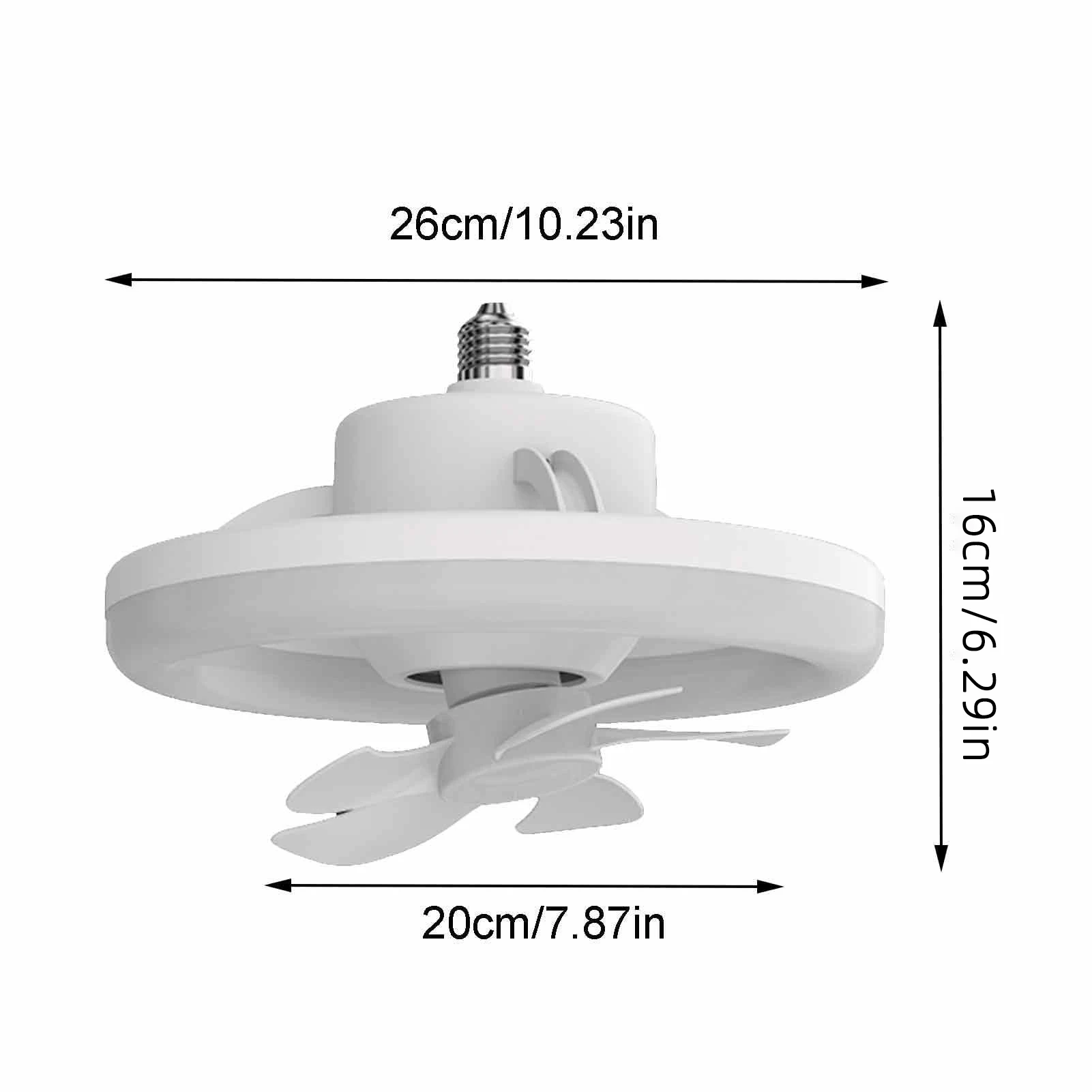 360 Led Silent Ceiling Fan Light E27 Screw Moving Head Fan Light Rgb ...