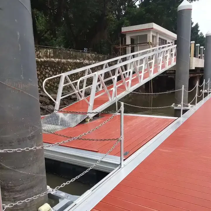 Floating Pontoon Dock Access Bridge Aluminum Gangway With Decking And ...