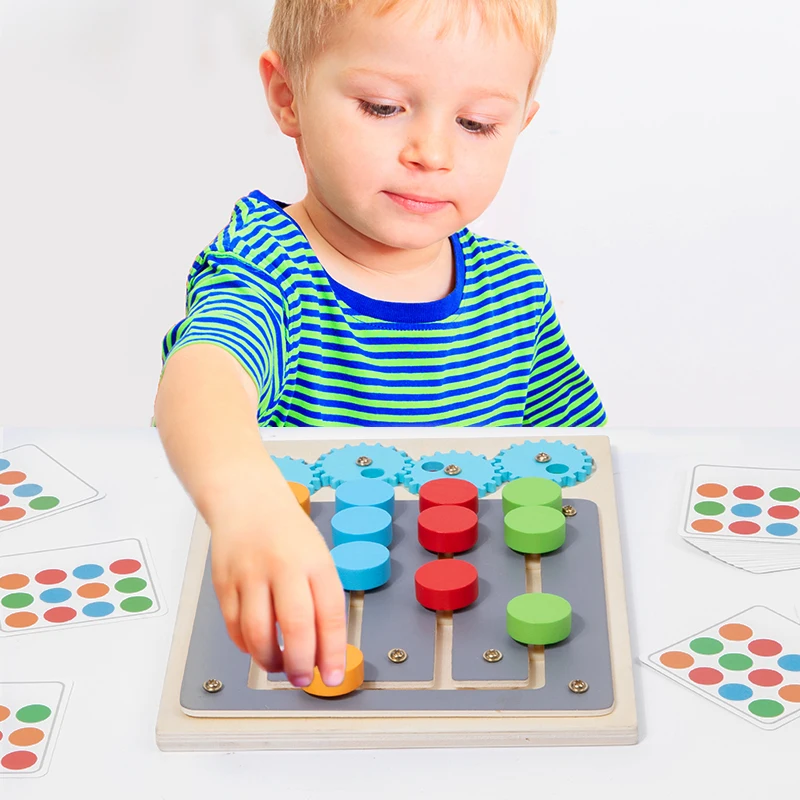 High Quality Children Educational Color Matching Game Wooden Four Color ...
