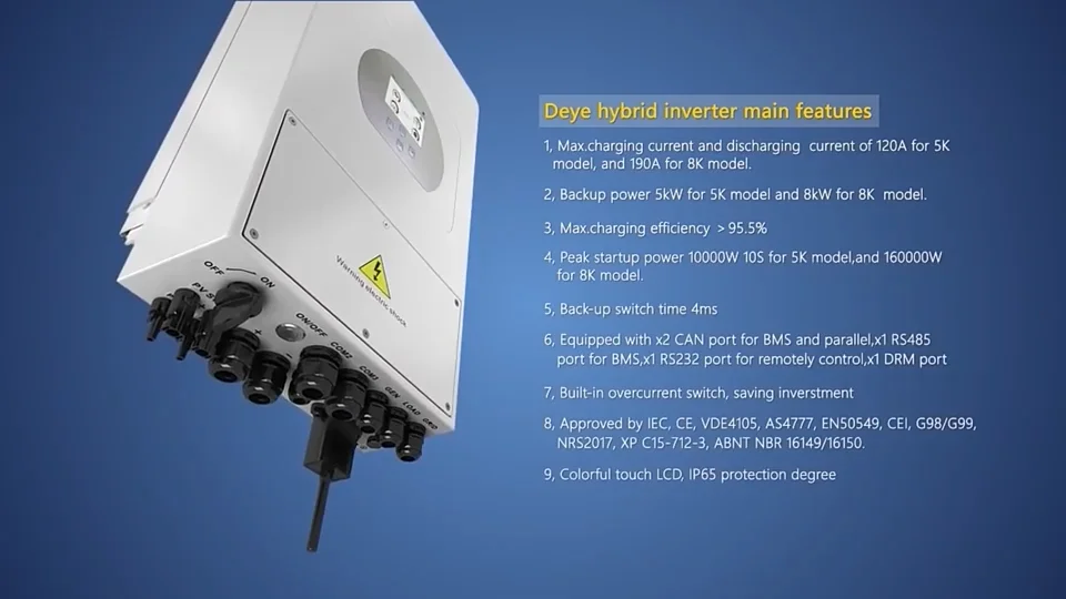 Sun-8k-sg01lp1-eu/us 110v 240v 220v 5kw Deye Inverter 7.6k Deye 3.6kw ...