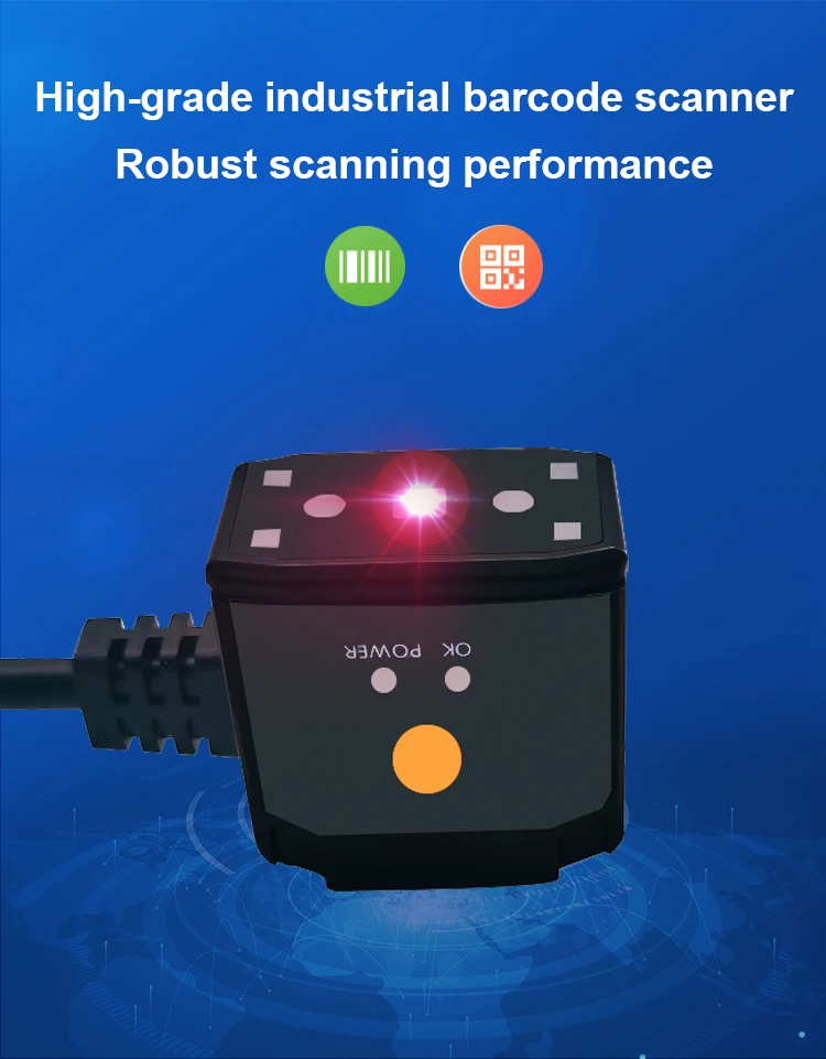 2D Barcode IP65 Industrial Fixed Mount Scanner for Fast Datamatrix Code