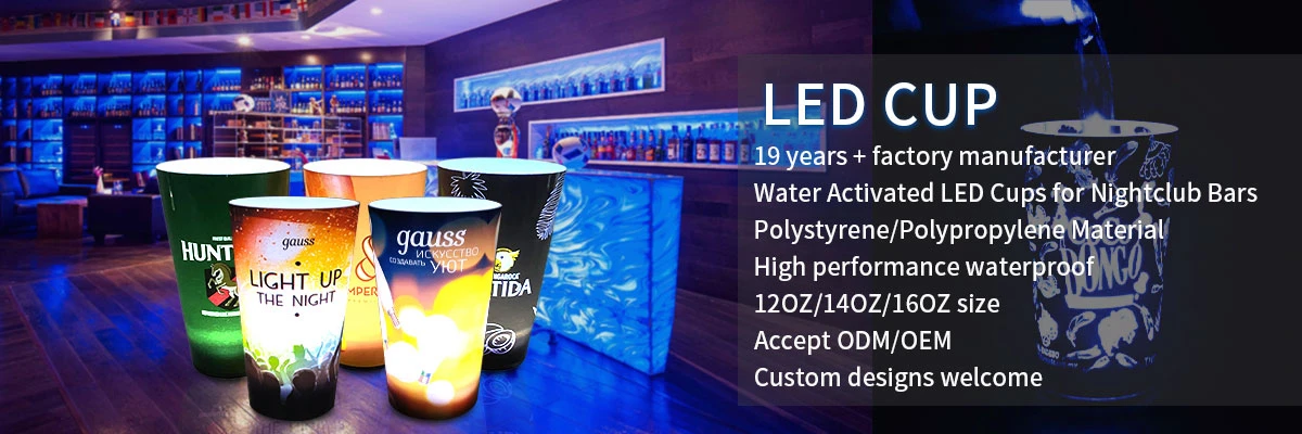 Glowing Cups Plastic Led Glowing Lights Led Light Water Cup For Bar ...