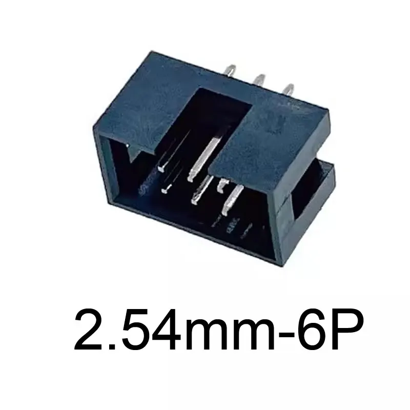 DC3 6P Socket Header Connector - Double-Spaced Male Pins