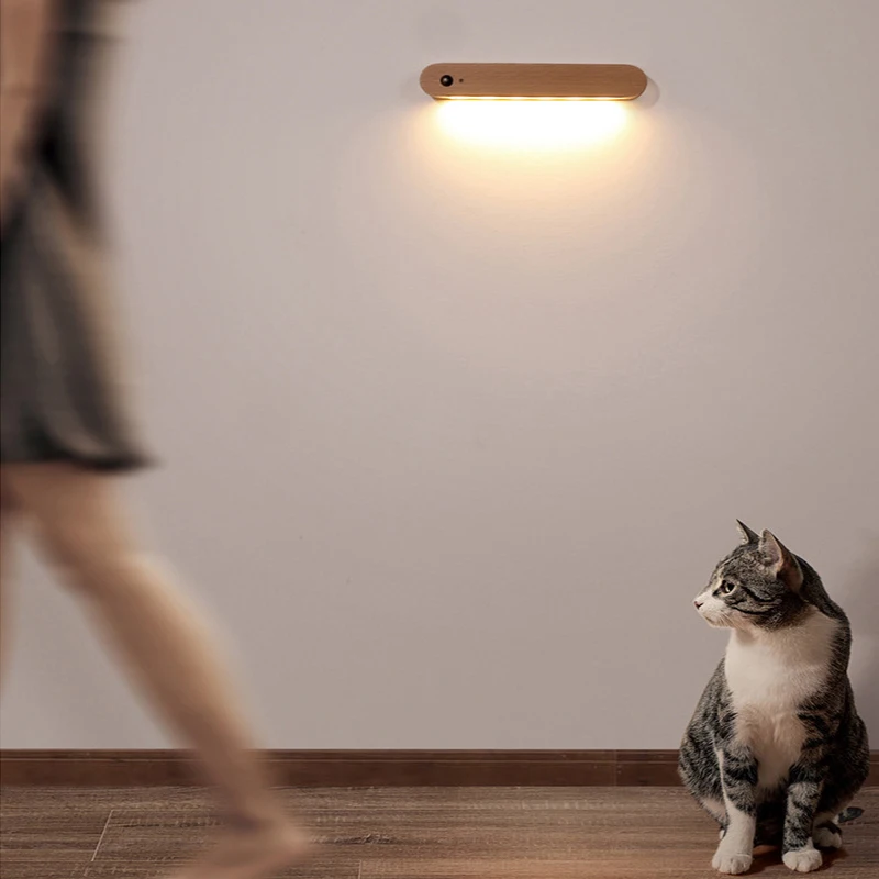 Espada Morden Style Beech Wooden Led Wall Sconce Key Hanger Small Lamp ...