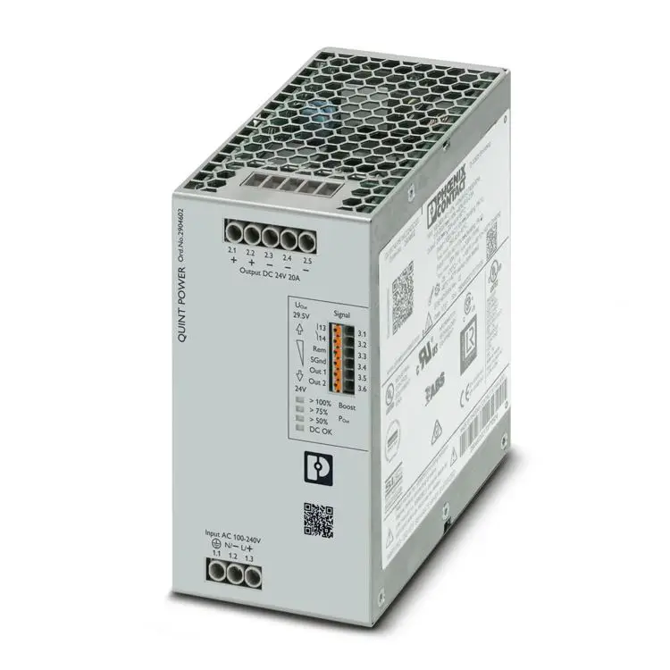 Phoenix Contact Power Supply 2904602 Quint4-ps/1ac/24dc/20 Unit Input:1 ...