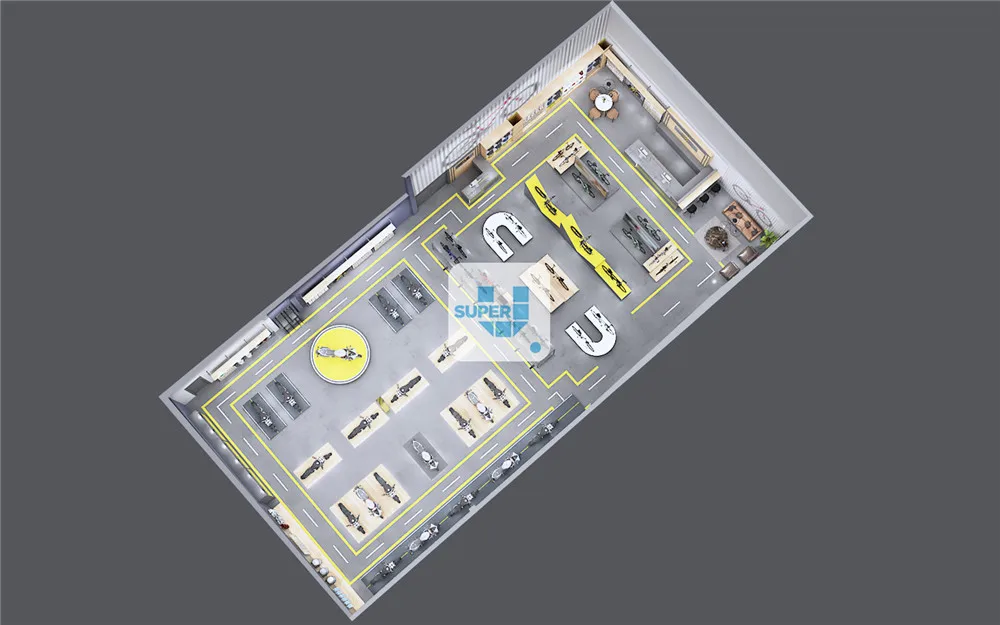 Custom Motor Bike Showroom Design: Trendy Solutions for Your Motorcycle ...