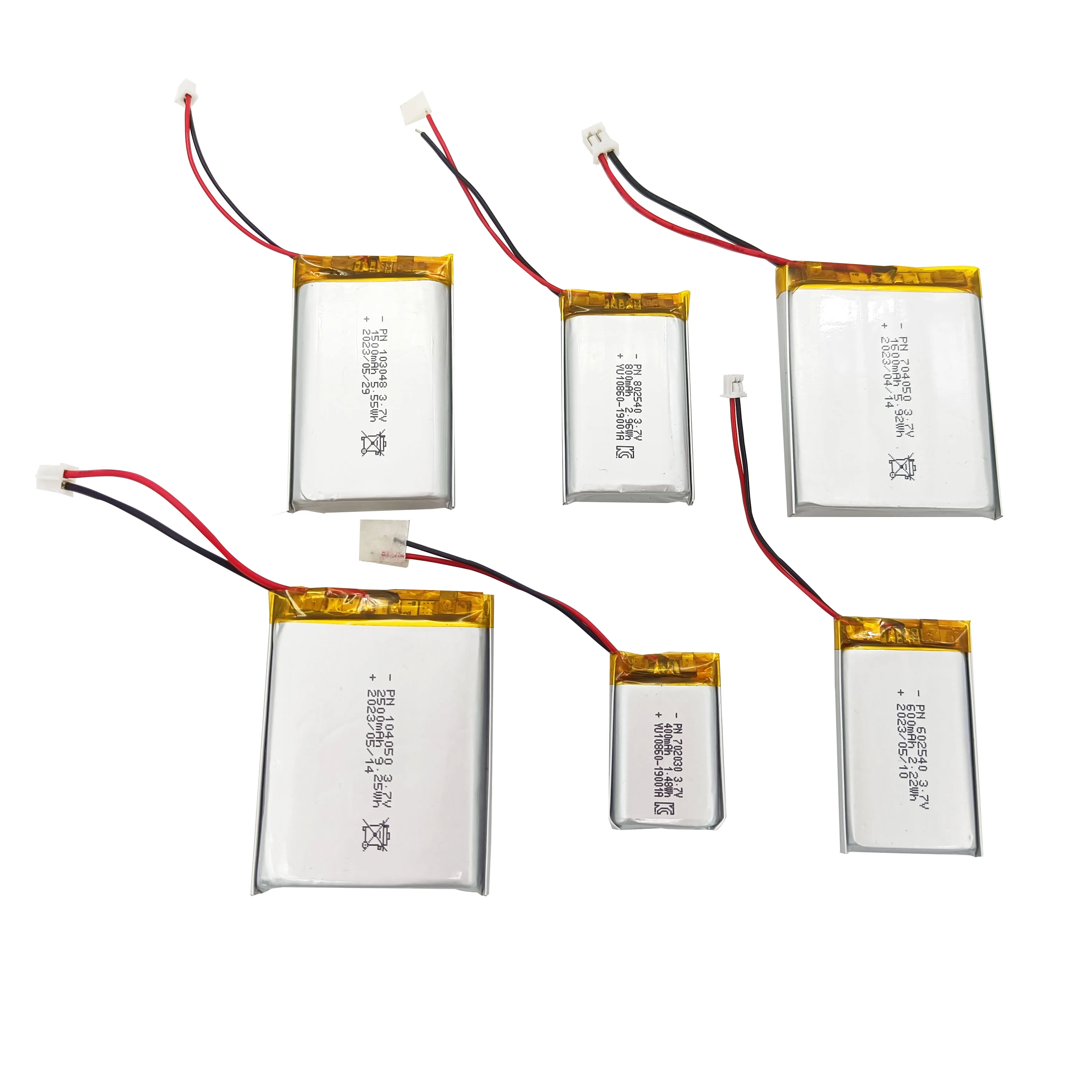 Factory Price Customized Rechargeable Lithium Polymer Battery Cell 3.7v ...