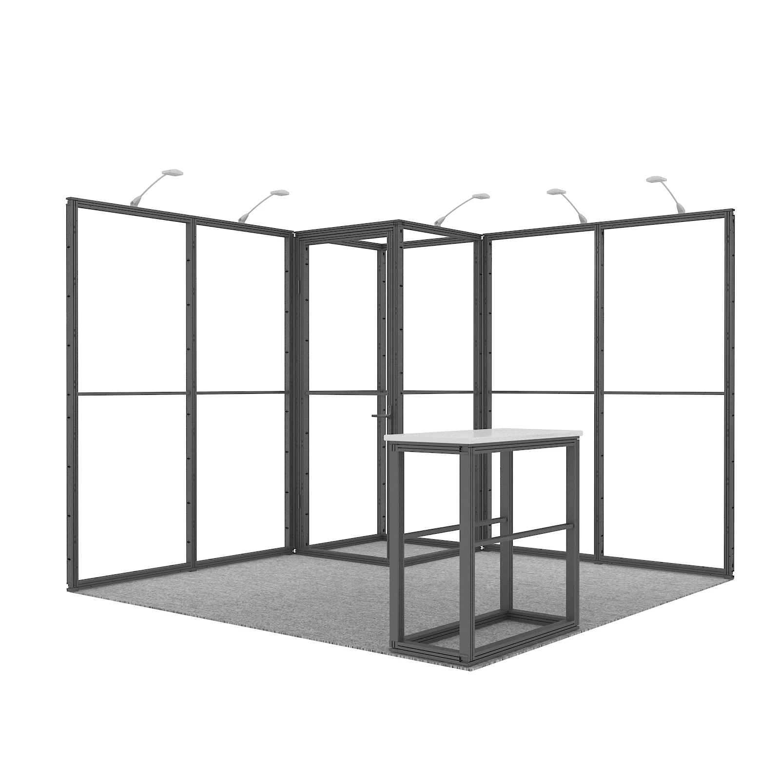 3x3 Expandable Trade Show Booth - Easy Setup & Storage