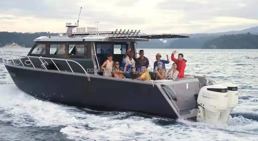 Poseidon Luxury 36ft Aluminum Fishing Speed Boat - 35 Knot Outboard ...