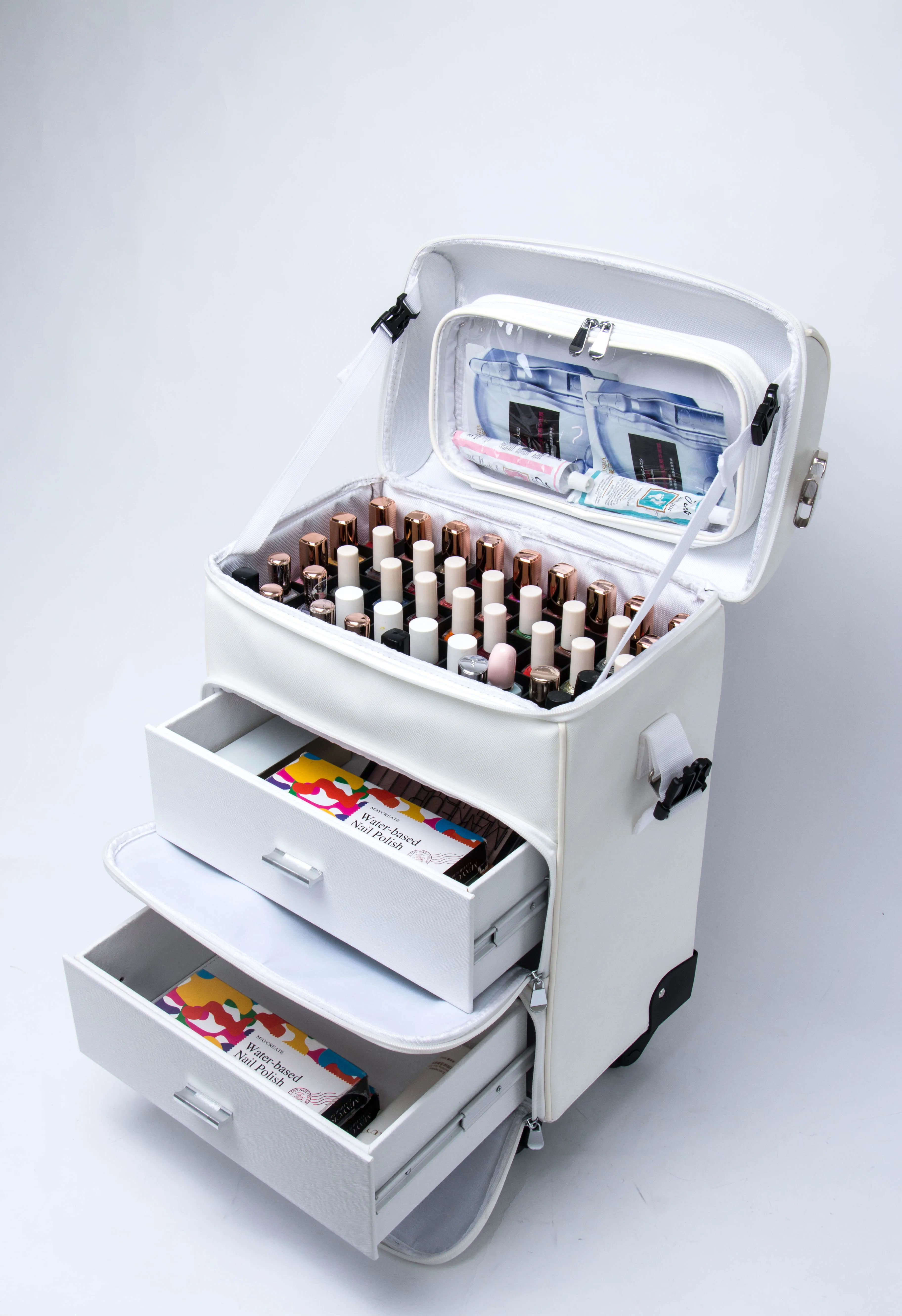 Koncai Nail Trolley Case Manicure Table - Portable & Versatile