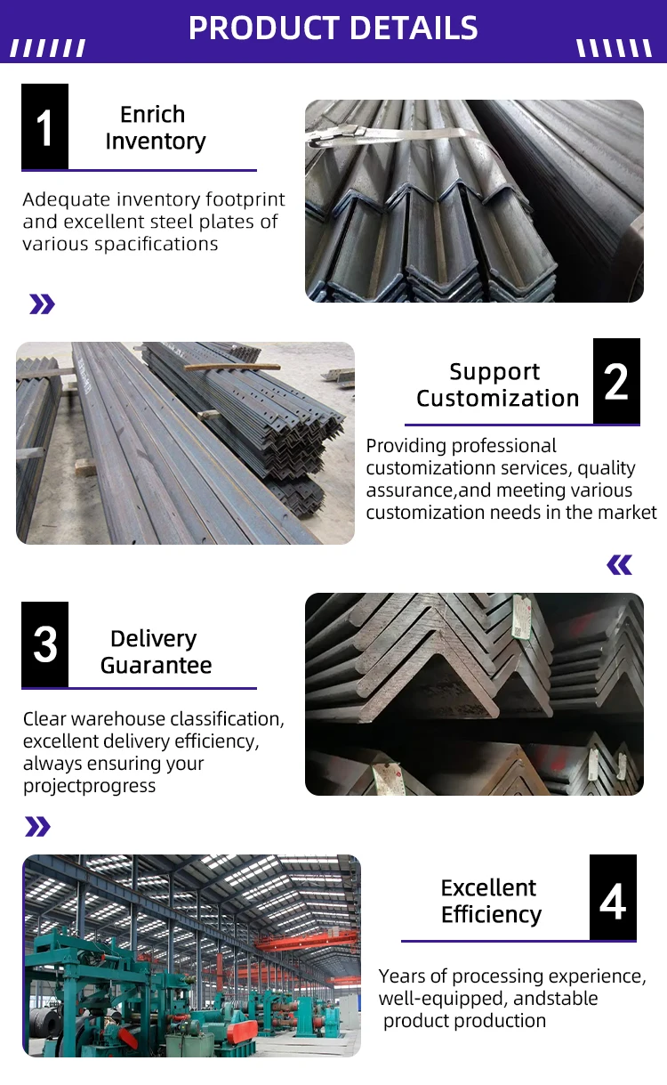 Black Iron/Steel Angle Bar Hot Rolled MS Angel Steel Profile Equal or ...