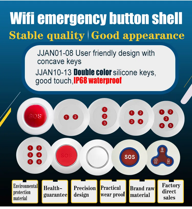 AOLAISITE Emergency Button Shells - Durable & Waterproof