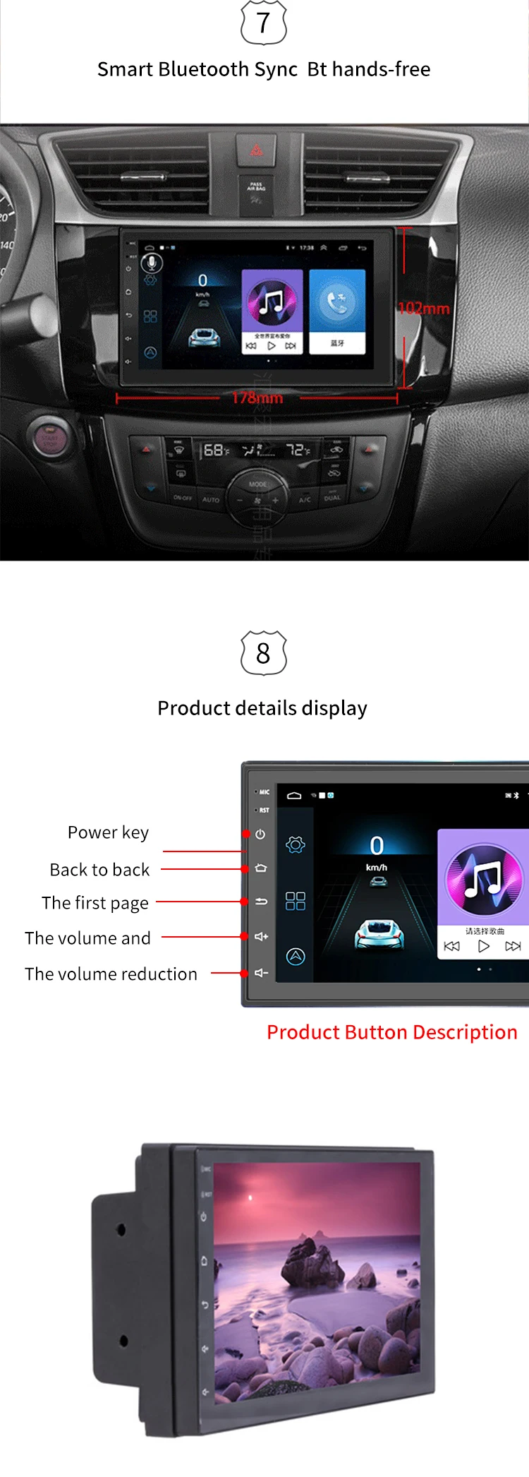 Universal 7 Inch Multimedia Android Car Radio Car Video Player Gps ...