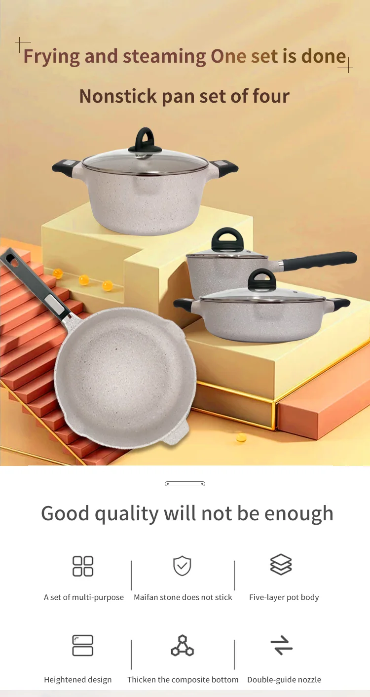 Manufacturer Customized Wholesale Kitchen Die Cast Cookware Sets Pot ...