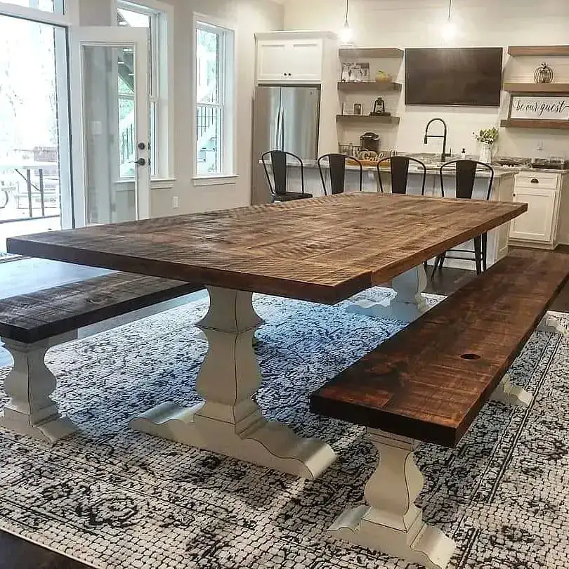 Modern Wood Pedestal Dining Table Base For Heavy Duty Use - Oem