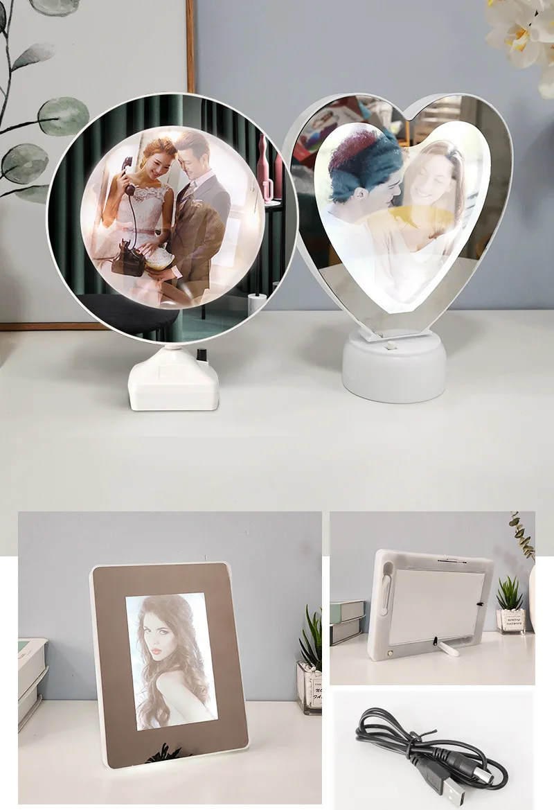 Rubysub Magic Mirror Blanks - Customizable Photo Frames