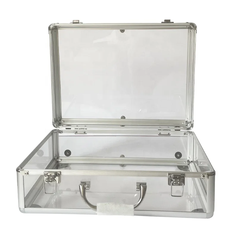 Clear Portable Acrylic Briefcase Display Case - OEM Customizable