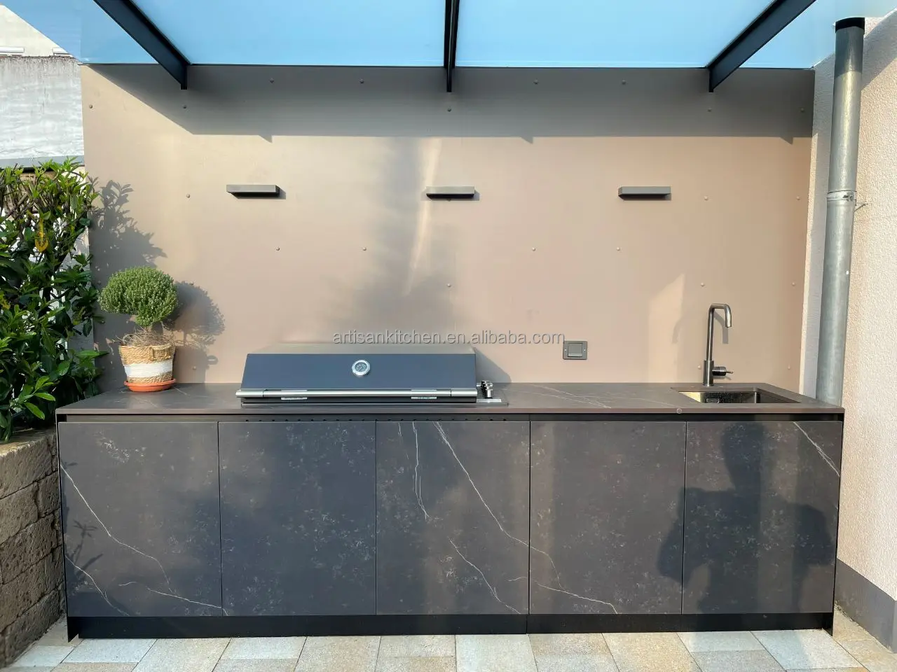 2025 Kitchen Flat Pack Outdoor Kitchen Water Resistant Sintered Stone ...