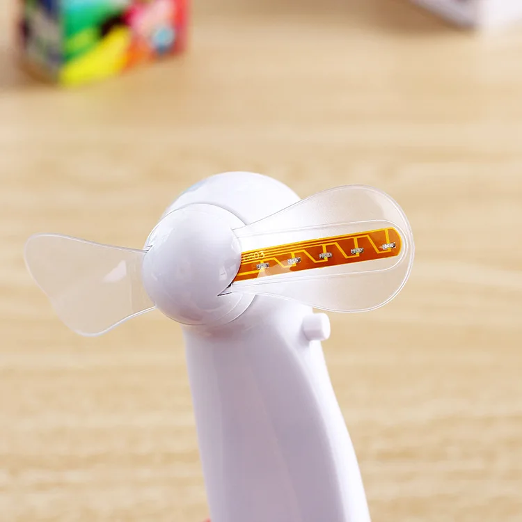 Mini Battery Operated Message Fan Light LED Colorful Gift Lamp Fan ...