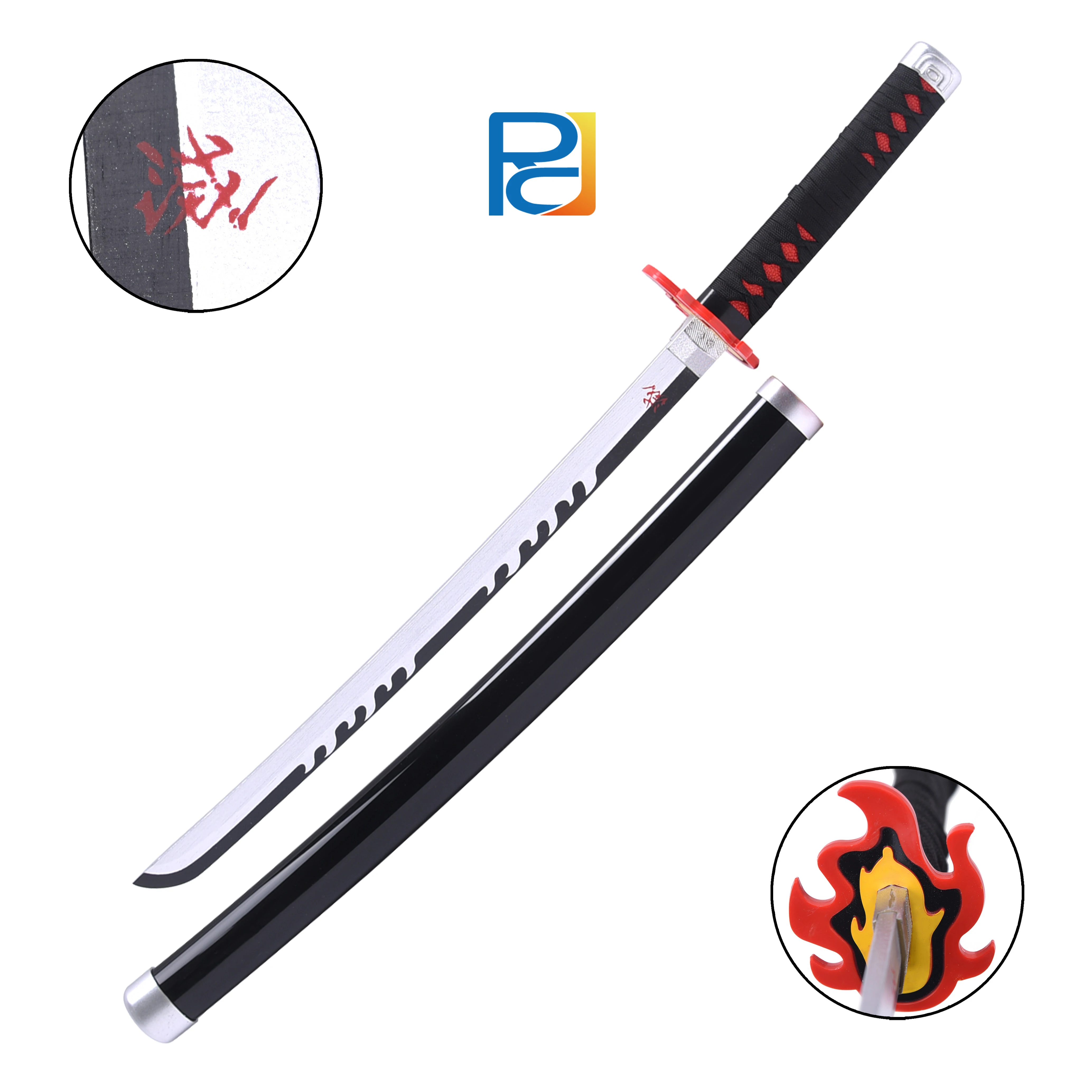 Bamboo Plastic Precision Spraying Blade Anime Katana Wood Toy Swords ...