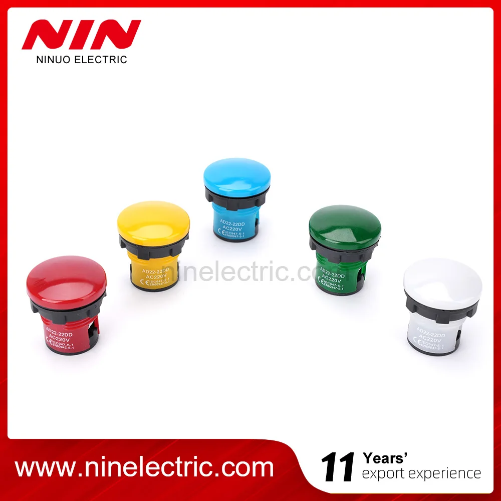 Nin 22mm Ad22-22dd Mini Short Industrial Led Integrated Signal Light ...