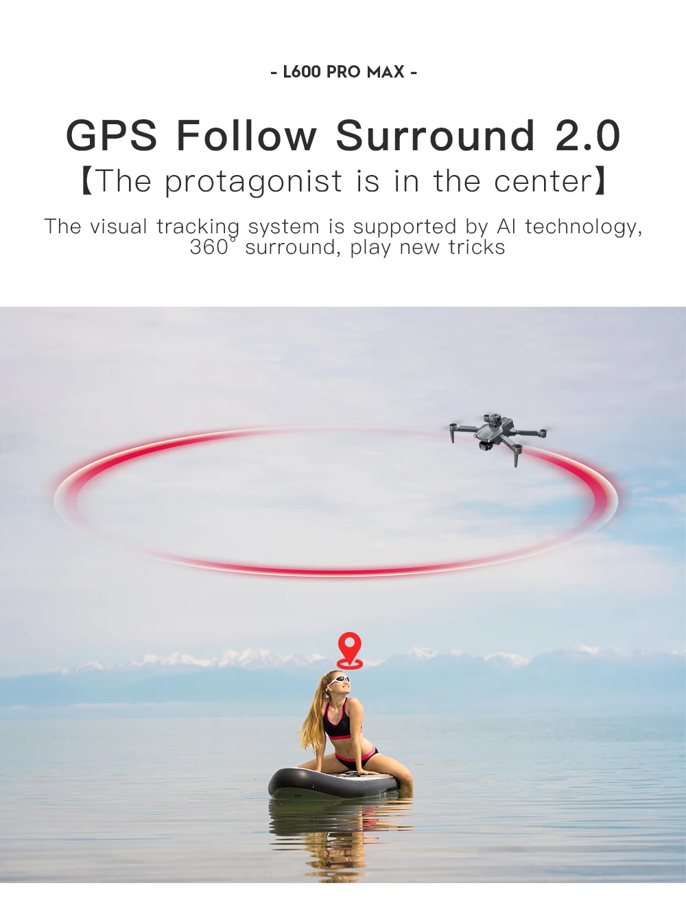 Upgraded RC L600 PRO MAX Drone GPS Drone Brushless Motor 3-Axis PTZ 4K ...