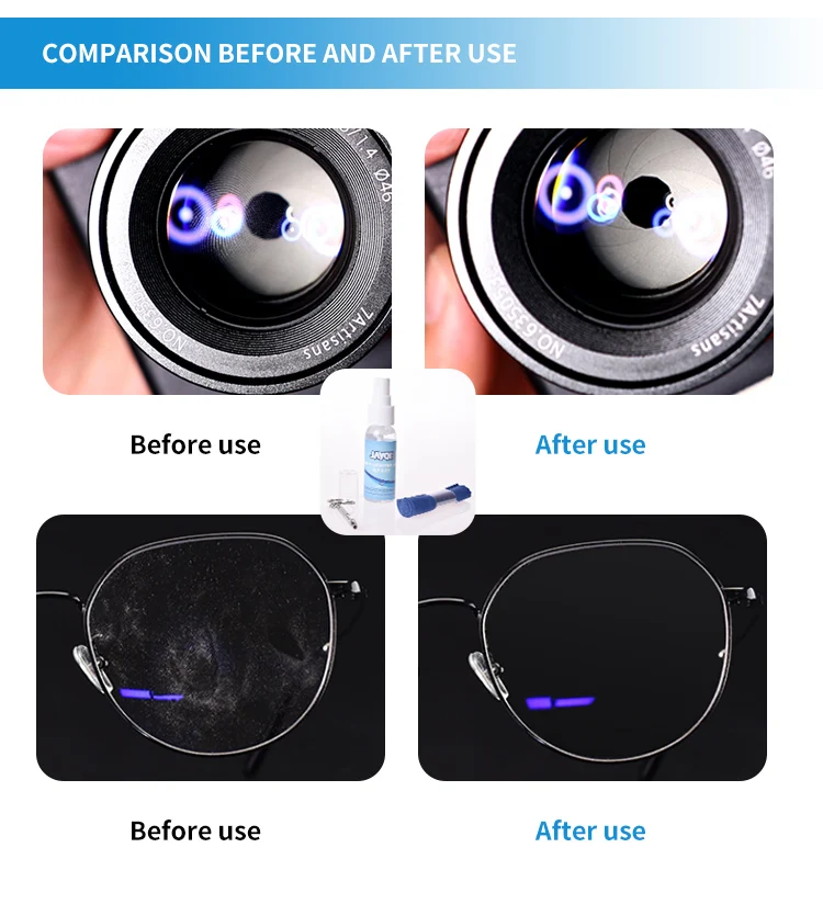 Jayqi Eyeglass Lens Cleaner Spray,Professional 30ml Spray Bottle ...