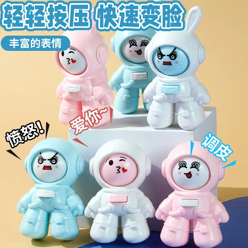 Rabbit Astronaut Guessing Game Toys - Face Changing Fun