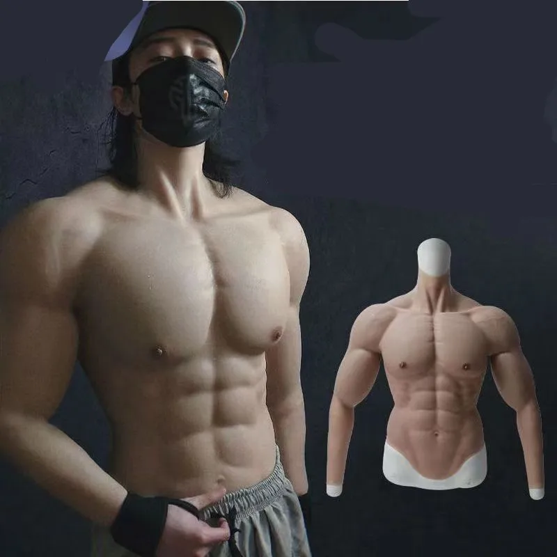 Realistic Cosplay Masquerade Props Silicone Artificial Muscle Chest ...