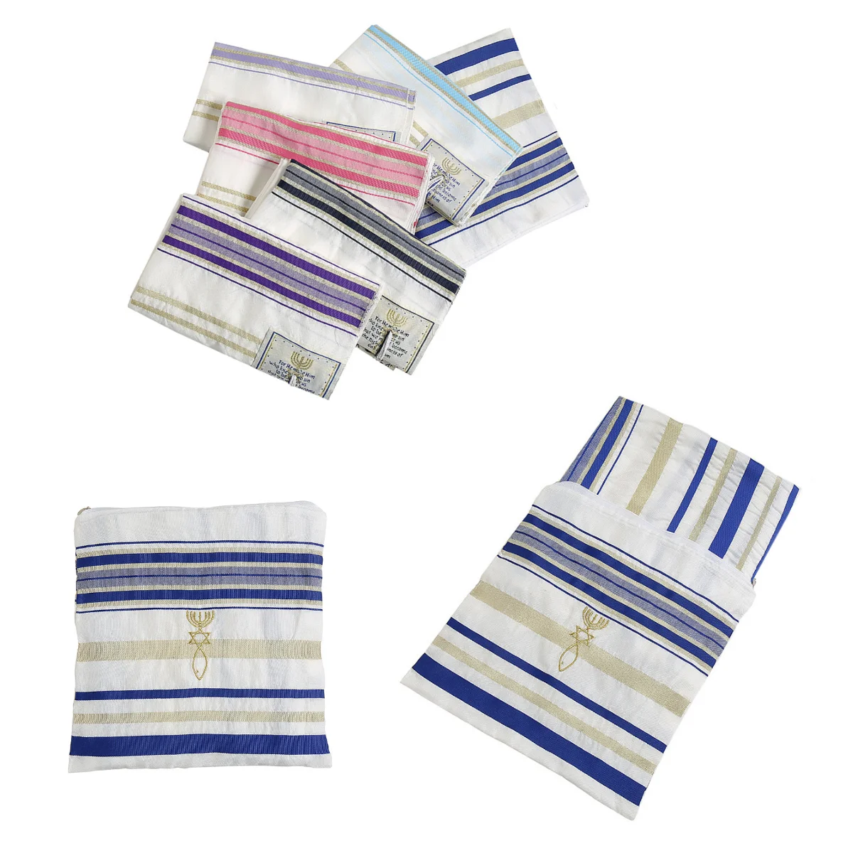 Traditional Jewish Tallit Prayer Shawl With Fringes,Jewish Prayer Scarf ...