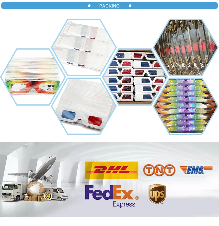 Cardboard Secret Decoder Glasses Logo Custom Paper Red Decoder Glasses ...