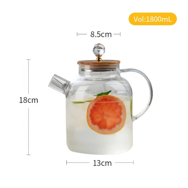 Factory Maker Modern Luxury Tall Glass Teapot With Infuser Tea Pot ...