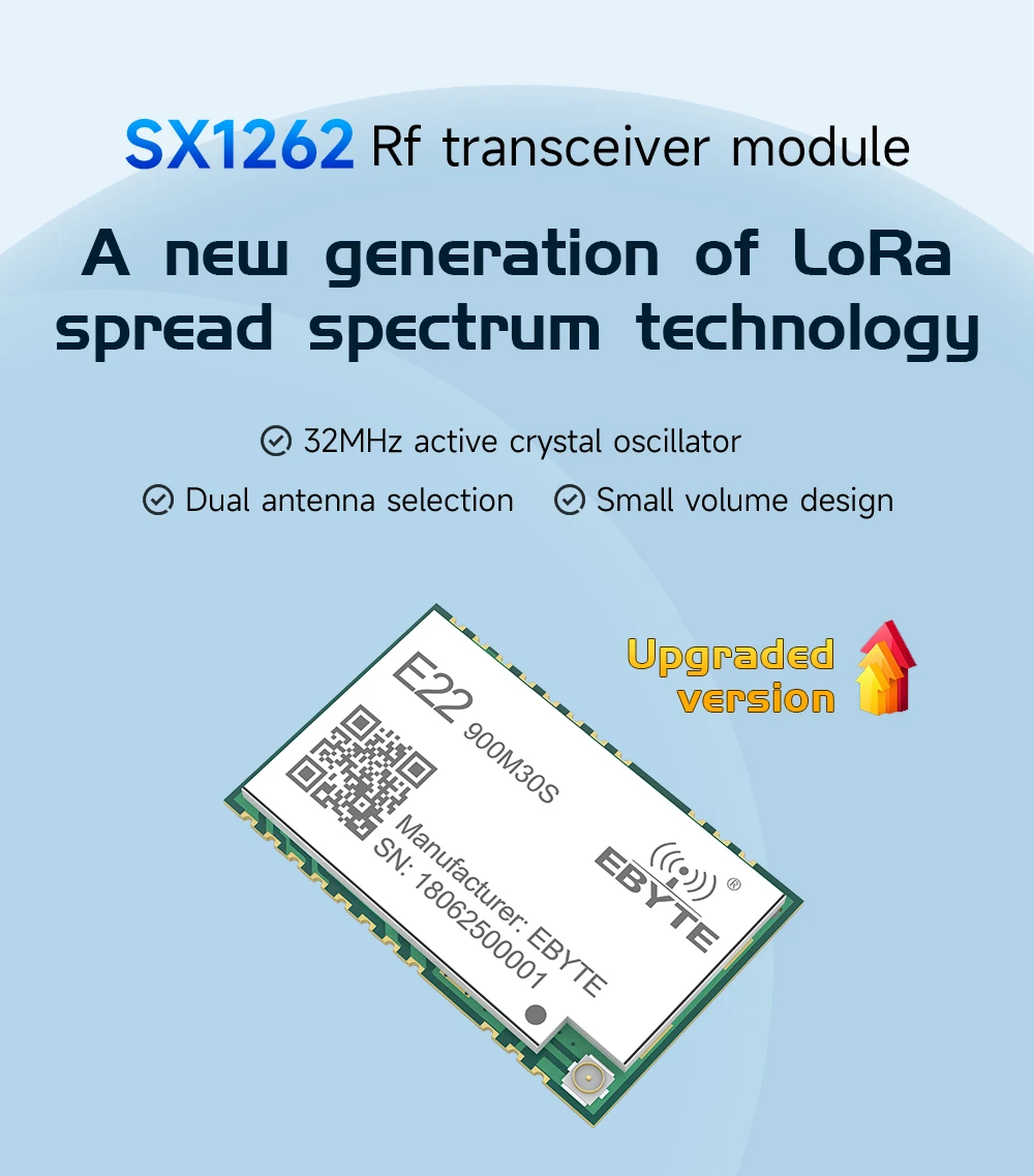 Ebyte E22-900M30S LORA Module - 915mhz SX1262 Transceiver