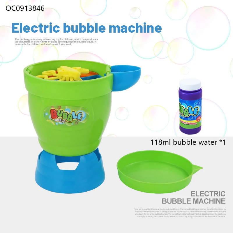 Rotation Automatic Blowing Kids Electric Bubbles Machine Outdoor Summer Toys - Buy Electric ...